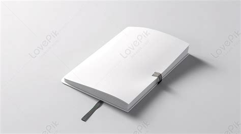 현실적인 열린 페이지와 흰색 표지 그림을 갖춘 3d 렌더링된 빈 노트북 흉내내기 실적 배경 현실 배경 3d 표지 배경 이미지 Hd 실적 현실 3d 표지 배경 사진