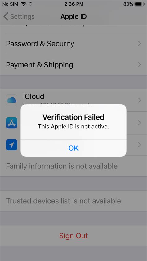 Apple ID Is Not Active Apple Community