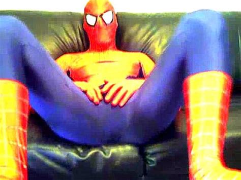 Watch Spidey Gay Cosplay Spandex Porn Spankbang