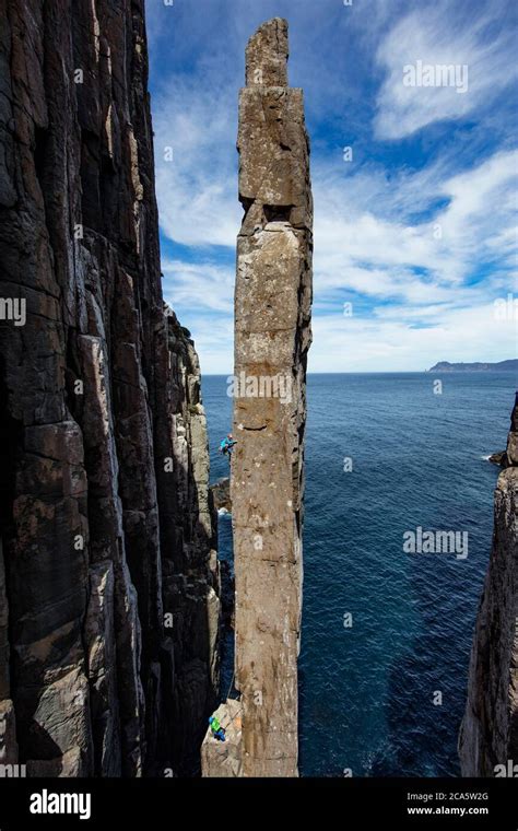 Australia Tasmania The Totem Pole Is A Spectacular Stack Of Dolerite