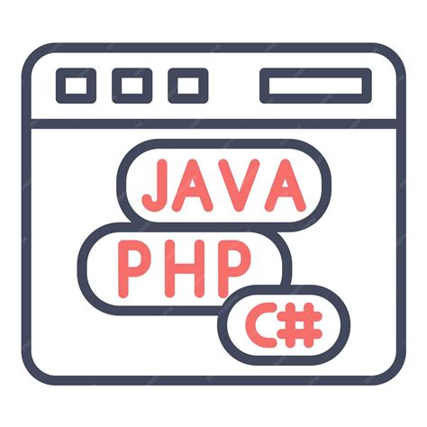 premium vector coding language vector illustration style