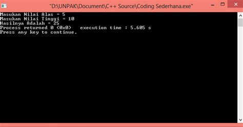 Contoh Program C Mencari Rumus Luas Segitiga