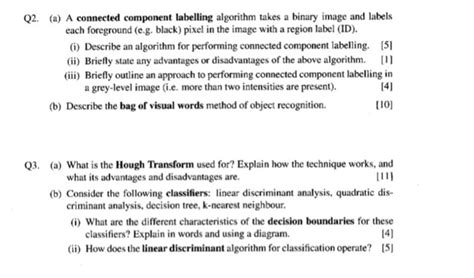 solved q2 a a connected component labelling algorithm