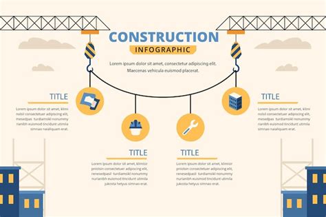 Premium Vector Construction Infographics Template For Presentation