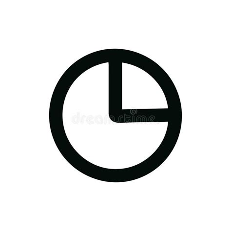 Simple Bold Outline Pie Chart Segment Data Diagram Stock Illustration Illustration Of Graphic