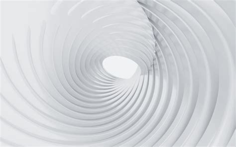 Premium Photo White Abstract Curvilinear Architecture 3d Rendering