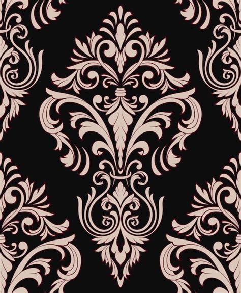 Premium Vector Damask Seamless Pattern Element
