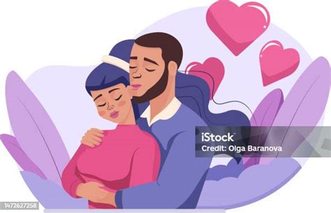 사랑에 빠진 귀여운 커플 배너 배경 엽서 휴일에 대 한 벡터 그림입니다 가족에 대한 스톡 벡터 아트 및 기타 이미지 가족 공휴일 귀여운 Istock