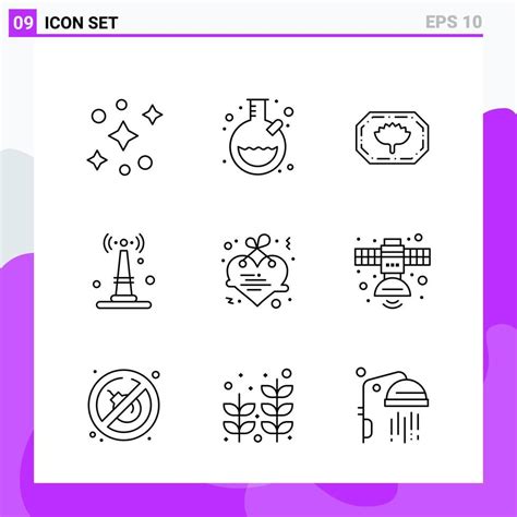 Set Of Icons In Line Style Creative Outline Symbols For Website Design And Mobile Apps Simple