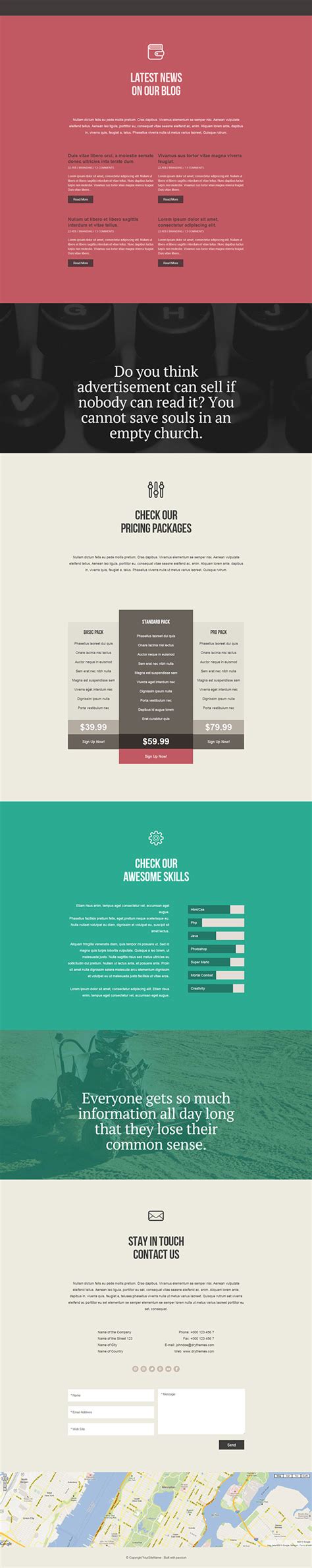 Scrollus One Page Responsive Template On Behance