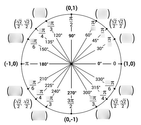 Unit Circle Diagram Quizlet