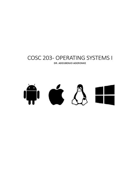 Module 1 6 Cosc 203 Pdf Operating System Process Computing