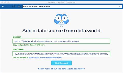 Connect Tableau Web Data Connector To Data World USEReady