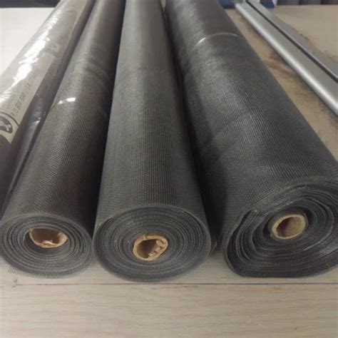 18 X 16 Mesh 110gsqm Fireproof Charcoal Black Grey Color Fiberglass