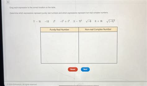 Solved 6 Drag Each Expression To The Correct Location On The Table