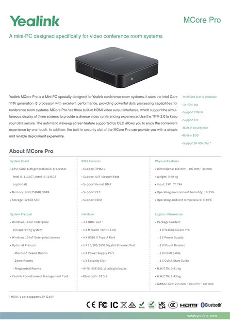 Yealink Xiamen Network Technology Co L T D Mcore Pro