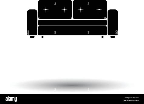Cinema Sofa Icon White Background With Shadow Design Vector