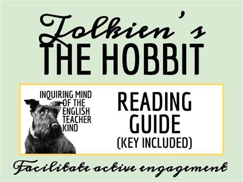 The Hobbit Chapter By Chapter Reading Guide With Answer Key Teaching Resources