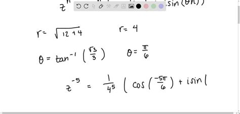 SOLVED Powers Using De Moivres Theorem Find The Indicated Power Using De Moivres Theorem 2