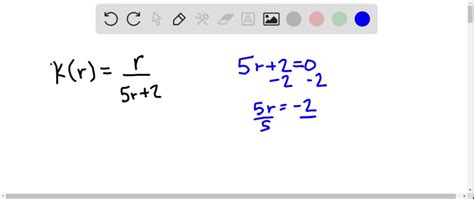 solved determine the domain of each rational function k r r 5 r 2