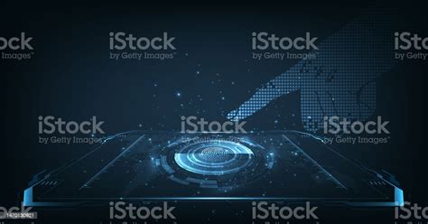 Cyber Security With Fingerprint Scanning System Concept Stock Illustration Download Image Now
