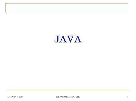 Ppt Java Powerpoint Presentation Free Download Id5793721