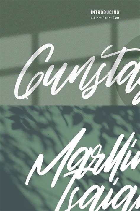 Gunstages Slanted Script Font Masterbundles