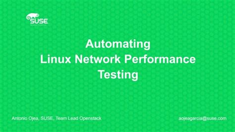 Automating Linux Network Performance Testing Ppt
