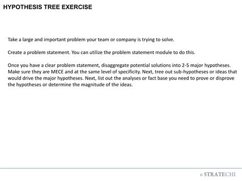 Stratechi Hypothesis Tree Worksheet Templatepptx