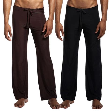 남성용 캐주얼 요가 바지 단색 로우 웨이스트 드로스트링 느슨한 바지 러닝 조깅 스포츠 바지 Aliexpress