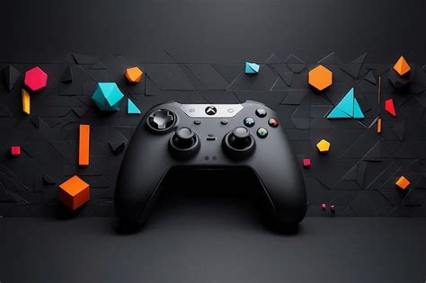 Premium Photo Geometric Shapes With A Black Background And A Video