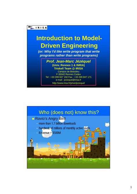 Pdf Introduction To Model Driven Engineering Irisa · Pdf Fileintroduction To Model Driven