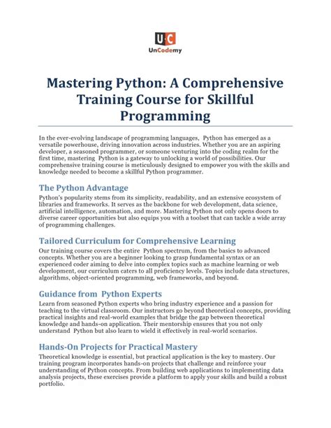 Ppt Mastering Python A Comprehensive Training Course For Skillful Programming Powerpoint