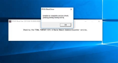 Ffxiv Boot Error Version Check Failed Heavenlycalls