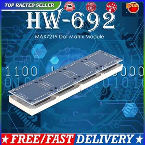 Max7219 Dot Matrix Module Microcontroller Module With 5p Line 8×8 For Arduino £599 Picclick Uk