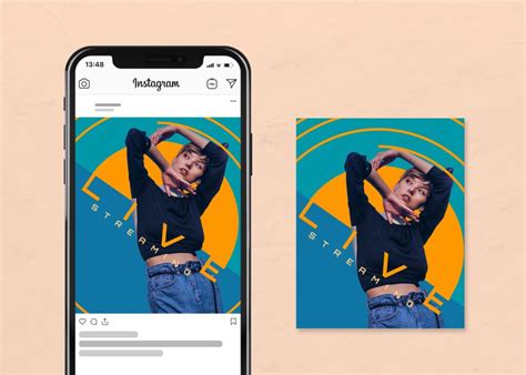 Instagram Feed Post Mockup Photoshop Template Mediamodifier