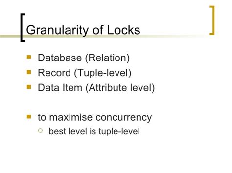 databases locking methods