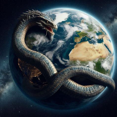 Midgard Serpent Jormungandr View From Space By Goratrix On Deviantart