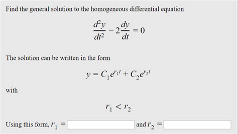 Solved Find The General Solution To The Homogeneous