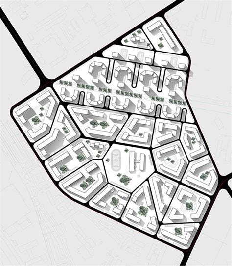 Фрагмент генплана Жилая застройка Master Plan Fragments Residential Architecture Планы