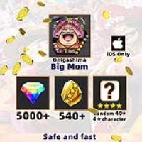 IOS Only 4 Stars Onigashima Big Mom Ex 5000 Gems 540 GF 40