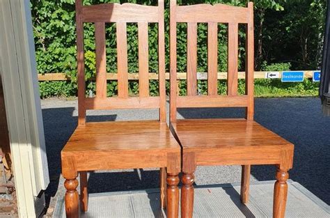 Sex Stolar Massivt TrÄ Antik Säljes I Nacka Blocket