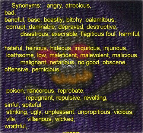 Synonyms For Evil By Kandikodedrazrblades On Deviantart