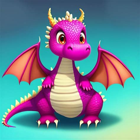 Cute Dragon Design Premium Ai Generated Image