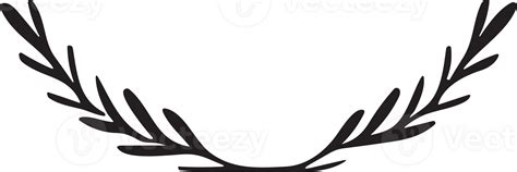 Hand Drawn Floral Wreath Logo For Decoration 34914272 Png