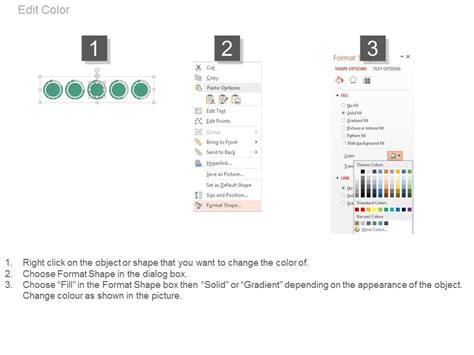five staged pie charts with percentage analysis powerpoint slides
