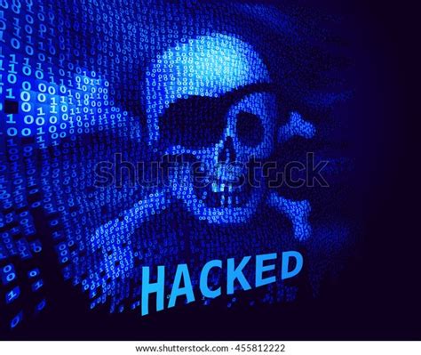 skull crossbones on binary code message stock vector royalty free