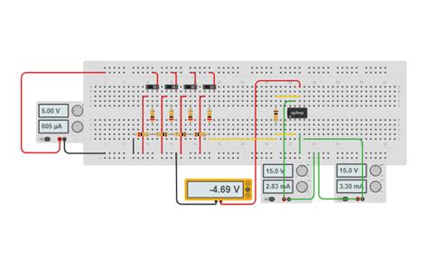 Circuit Design Bộ Cộng 4 Bits Tinkercad