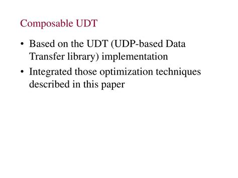 Ppt Optimizing Udp Based Protocol Implementations Powerpoint Presentation Id206949