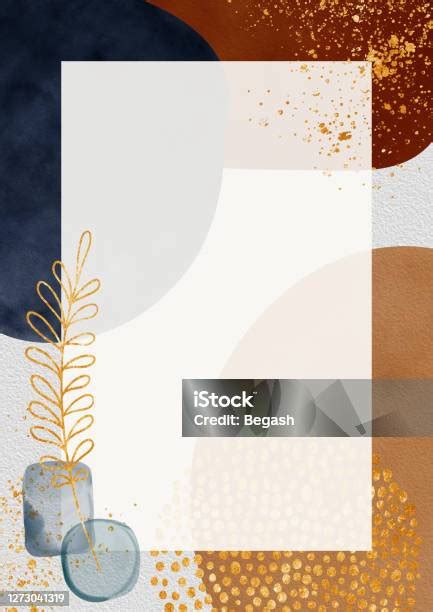 수채화 기하학적 모양 황금 선 스플래시 및 얼룩의 경계 물은 회색 배경에 고립 되어 있습니다 추상일러스트와 모던 프린트 금 금속에 대한 스톡 벡터 아트 및 기타 이미지